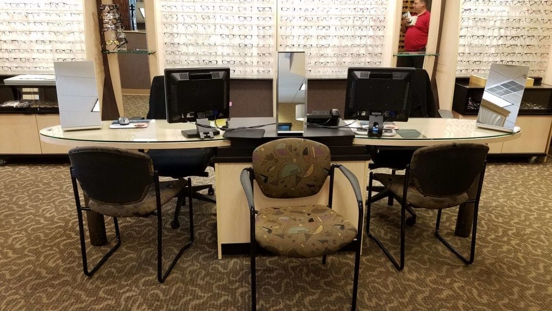 Eye Designs Optical Displays, Reception Desk & Reception Chairs ...